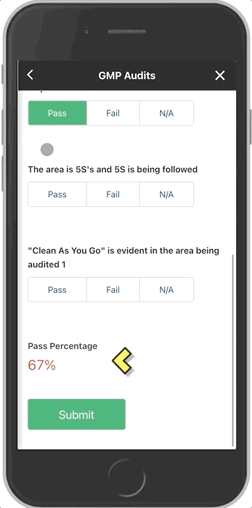 How does the Pass Percentage field work in the Form Builder?