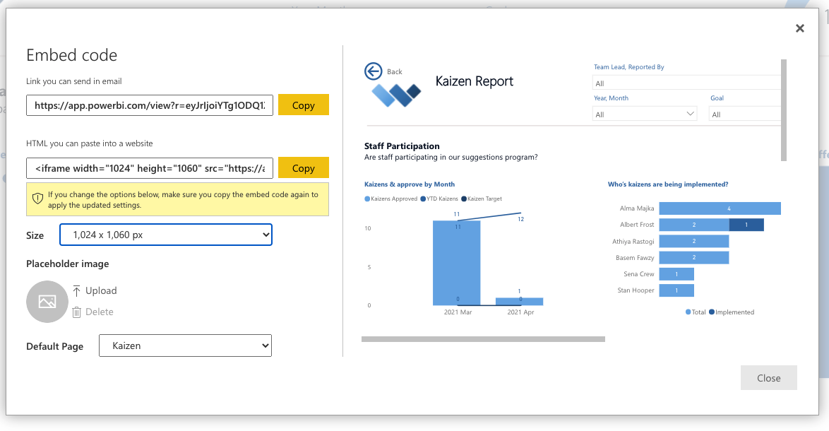 How do I embed Power BI reports into my forms?